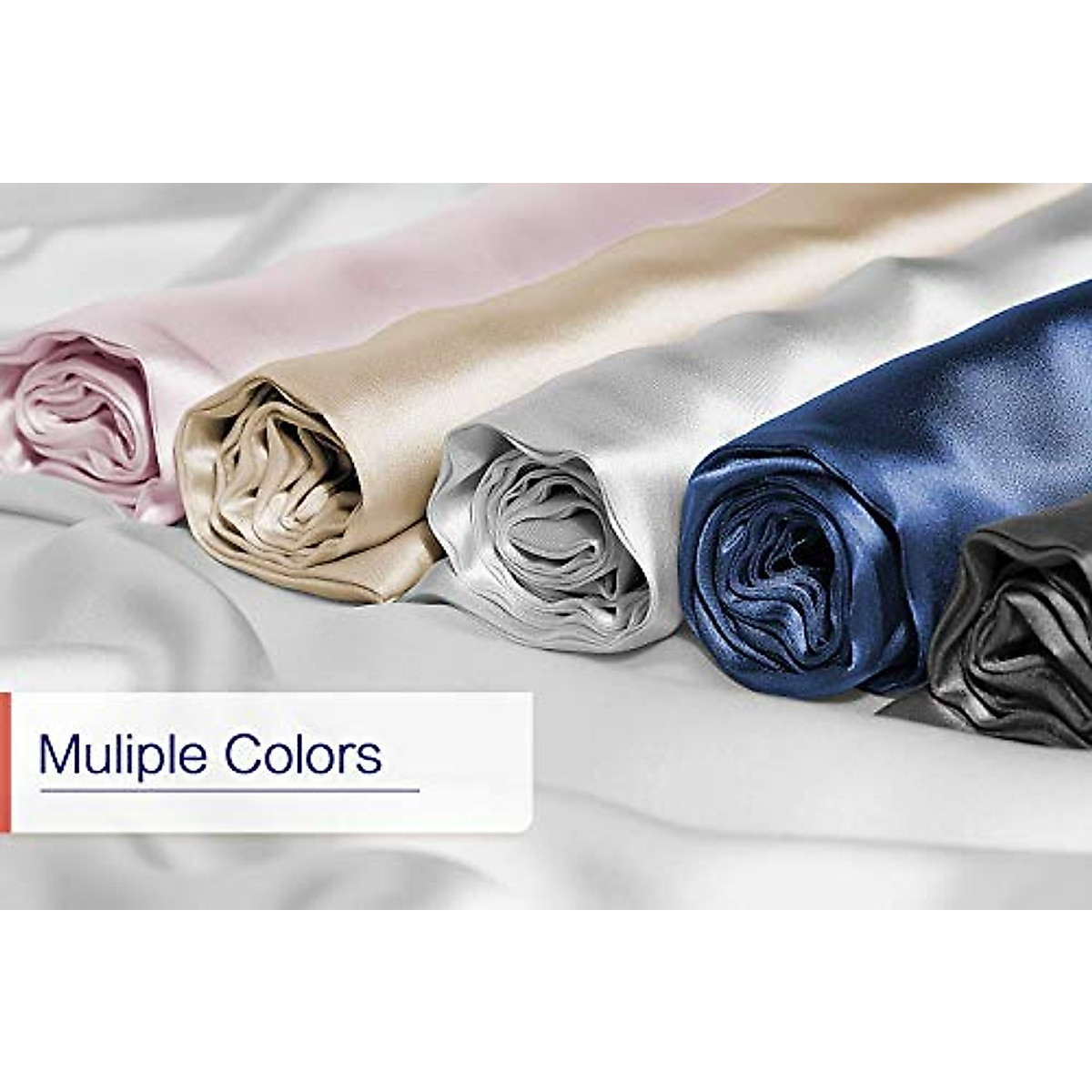 J JIMOO 100% Mulberry Silk Pillowcase for Hair and Skin, Both Sides 19 Momme Pure Natural Silk Pillowcases Soft Breathable Standard 20''×26'', Silver Grey 1 Pack