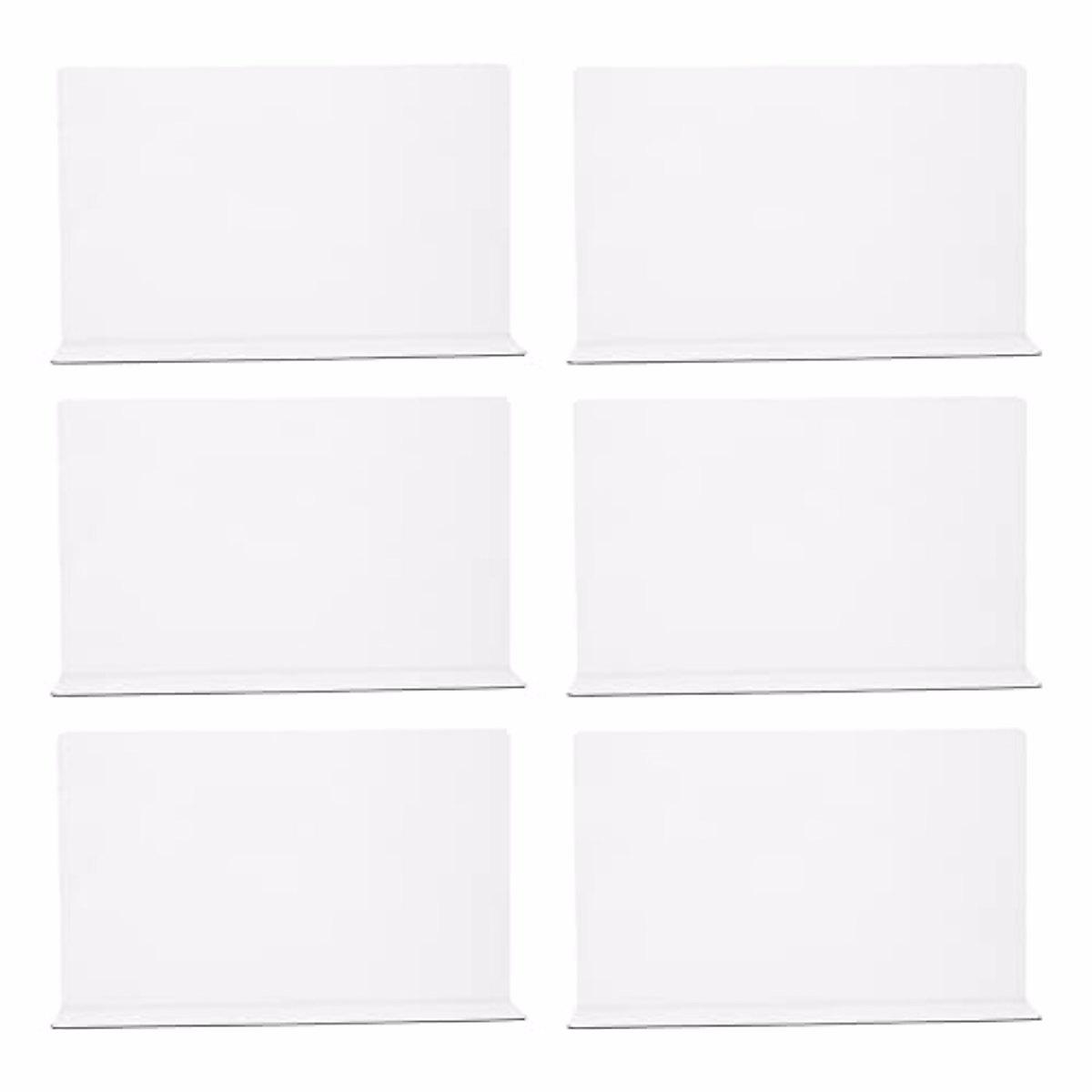 iplusmile 6Pcs Clear Shelf Dividers Closet Shelf Organizer L Shape Divider Separator Clapboard Plastic Shelf Dividers for Storage Bedroom Office Store Cabinets Shelf