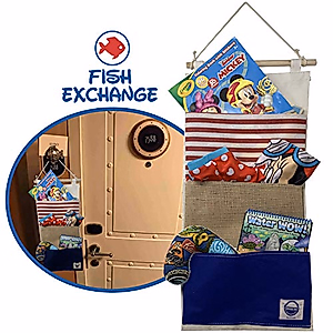 Fish Extender Disney Cruise Fitted - Hanging Pockets [3 Pocket] for Fish Exchange Extender Gifts on Disney Cruise Line Cabin Door
