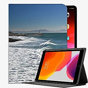 YENDOSTEEN iPad Pro 12.9 Case 2022/2021 / 2020/2018,Ocean Light Lighthouse Cover for iPad Pro 12.9 Inch 6th/5th Generation- Pencil Holder