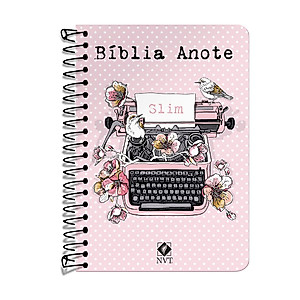 Bíblia Anote NVT Slim espiral - Typo Rosa: Série Slim