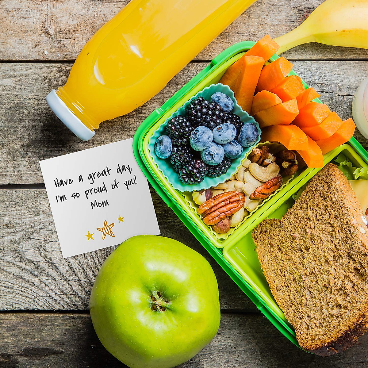 Canopy Street Kids' Affirmation Lunch Box Notes / 3.5" Square Motivational Lunch Box Cards/Pack of 60 Encouraging Mini Notes