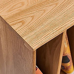 Storage Newspaper Baskets Bookcase Magazine Rack Brown Bedroom Locker Cabinet Shelves Living Room Magazine Cabinet (Color : Brown, Size : 452876cm)