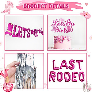 Party Inspo Last Rodeo Bachelorette Party Decorations, Cowgirl Bachelorette Party Decorations, Pink Nashville Western Lets Go Girls Bridal Shower, Fringe Curtain Balloon Banner Cake Topper