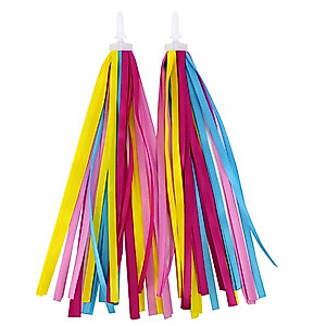 Artcxc 1Pair(2pcs) Kid's Bike Handlebar Polyester Streamers Satin Ribbons for Children's Bicycle Scooter Trike and Baby Carrier Decorative Accessories
