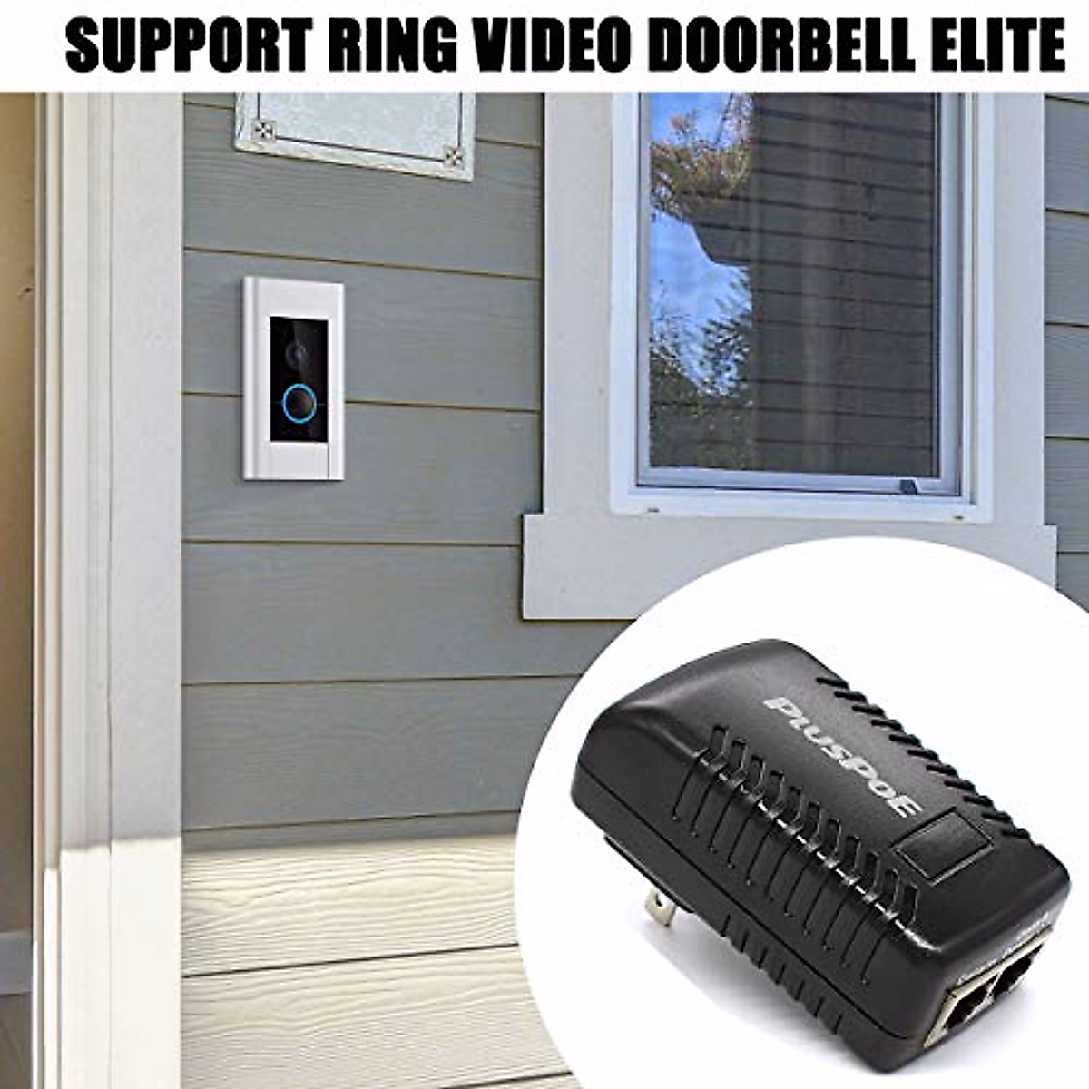 48V PoE Injector Adapter, IEEE802.3af Compliant Power Over Ethernet Supply for Most Cisco/Polycom/Aastra/Ubiquiti Security IP Camera IP Voip Phones AP and More, 10/100Mbps