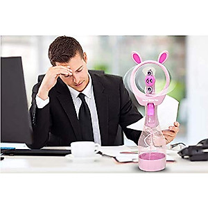 Handheld Misting Fan Mini Personal Portable Water Spray Fan Battery Operated Fan Personal Misting Bottle Portable Handheld Fan Batteries Included Held Cooling Mister Blower, Pink