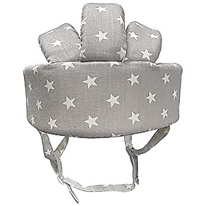 Ocanoiy Baby Safety Helmet Toddler Children Headguard Infant Head Cushion Protective Harnesses Cap Soft Adjustable Kid Safety Hat Head Protector (Gray Star)