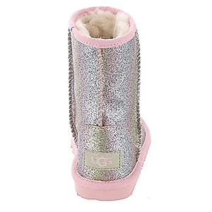 UGG Unisex-Child Classic Ii Glitter Boot, Metallic Rainbow, 5 Big Kid