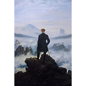 Wanderer Above The Sea of Fog 1818 by Caspar David Friedrich Museum Art Print Poster Classy Classic Vintage Retro Aesthetic Modern Wall Decor Picture Bedroom Cool Wall Art Print Poster 12x18