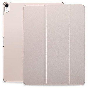 KHOMO iPad Pro 12.9 Inch Case 3rd Generation (Released 2018) - Dual Rose Gold Super Slim Cover with Rubberized Back and Smart Feature
