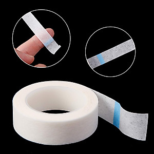 UPINS 24 Rolls White Eyelash Tape, Adhesive Fabric Lash Tapes for Eyelash Extension Supply