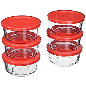 Pyrex 6-Piece Glass Food Storage Set with Lids ( 12-Piece)