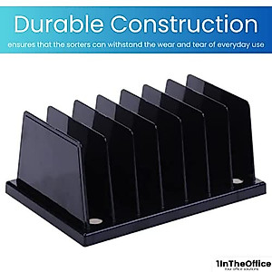 1InTheOffice Desk Step Sorter - 7 Compartments (2 pack)