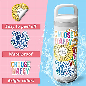 300pcs Inspirational Stickers for Teens, Adults, Motivational Encouraging Stickers for Laptop, Water Bottles, Waterproof Quote Stickers for Journal, Positive Back to School Stickers
