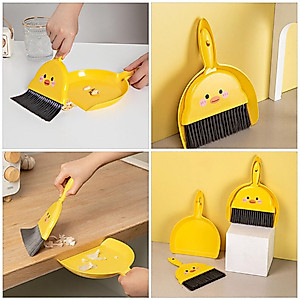 Desktop Dust Pan 2 Sets Small Dustpan and Brush Set Mini Broom and Dustpan Set Small Broom and Dustpan Set Handheld Broom and Dustpan Set Desk Cleaning Tools