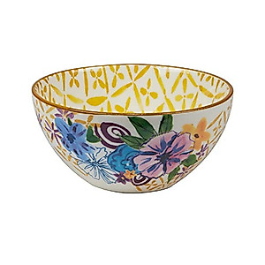 Certified International Flower Power 6.25"All Purpose Bowls, Set of 6 Assorted Designs,