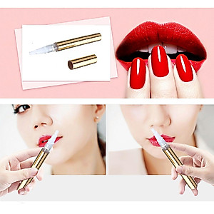 Rocutus 3pcs Refillable Plastic Empty Nail Oil Pen With Brush Gold Twist Bottle Portable Tooth Whitening Gel Cosmetic Container