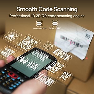 MEFERI ME40K Android 12 Barcode Scanner with Pistol Grip, Equip SE4710 Zebra Scanner Engine, 5180mAh, PDA Handheld Mobile Computer Snapdragon Octa-core CPU, 4G BT WiFi GPS NFC