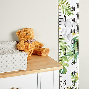 Juvale Safari Height Chart for Nursery and Bedroom Decor, 6.5 ft Growth Tracker for Wall (Jungle Design)