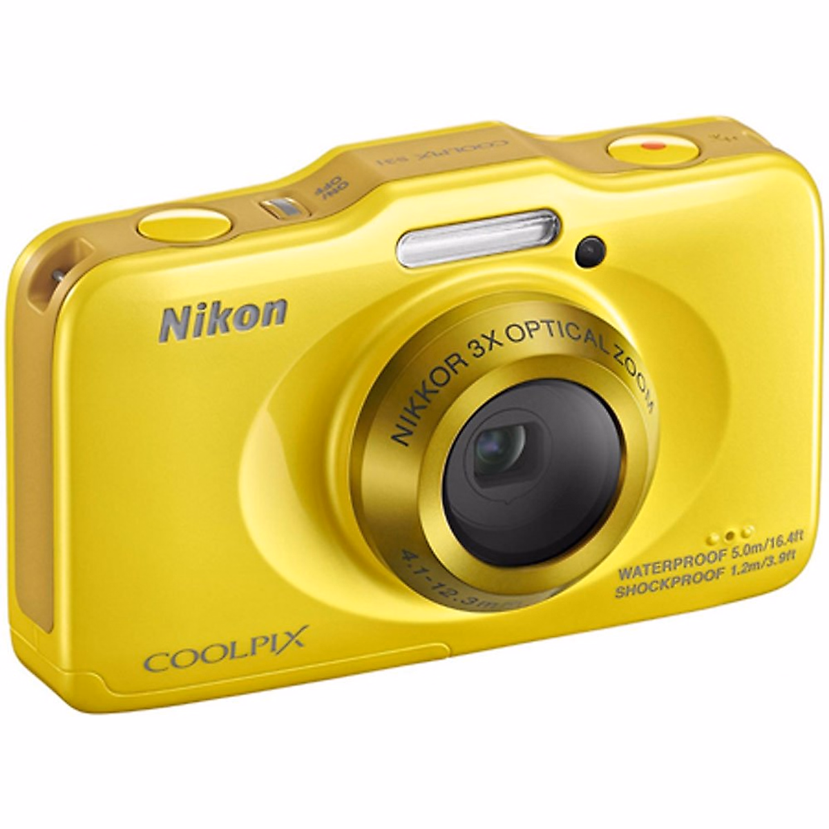 Nikon COOLPIX S31 10.1 MP Waterproof Digital Camera with 720p HD Video (Yellow) (OLD MODEL)