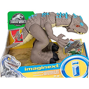 Fisher-Price Imaginext Jurassic World Dinosaur Toy Thrashing Indominus Rex Figure Set for Pretend Play Preschool Kids Ages 3+ Years