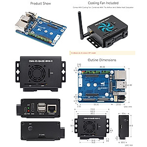 Waveshare Mini-Computer Advanced Version, Designed for Raspberry Pi Compute Module 4