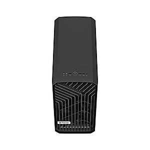 Fractal Design Torrent Compact Black - Dark Tint Tempered Glass Side Panels - Open Grille for Maximum air Intake - Two 180mm PWM Fans Included - Type C - ATX Airflow Mid Tower PC Gaming Case