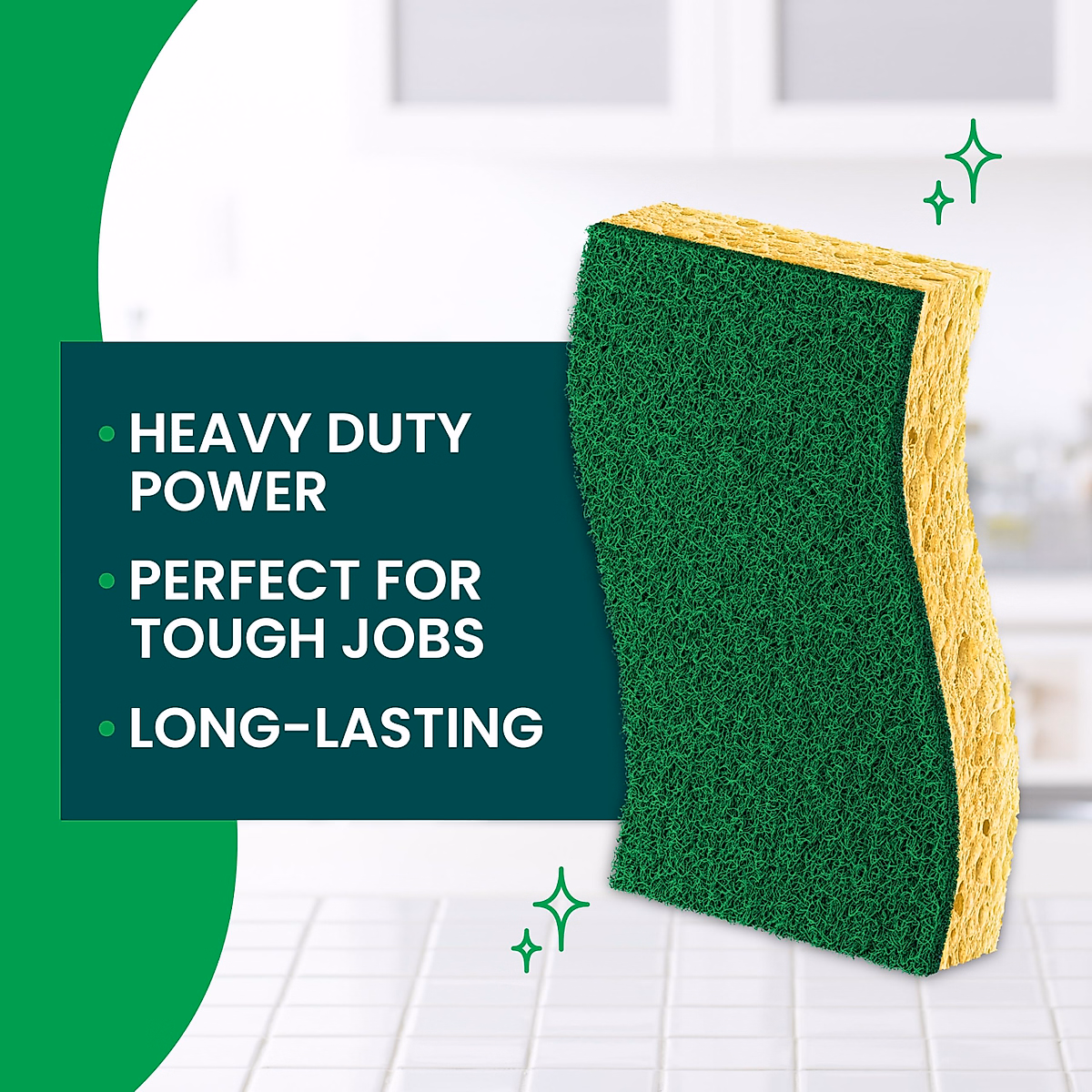 Scotch-Brite Heavy Duty Scrub Sponges, For Washing Dishes and Cleaning Kitchen, 9 Scrub Sponges