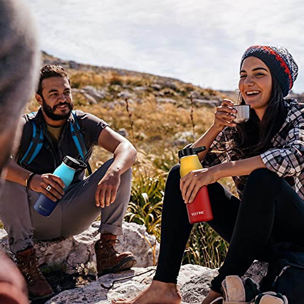 VeeFine Insulated Water Bottle Dishwasher Safe Metal Water Bottle BPA-Free Stainless Steel Water Bottles 20/32/40oz Reusable Thermos for Hiking Camping and School