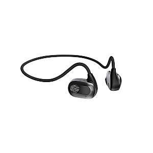 Open Ear Headphone TWS True Wireless Stereo Over-The-Ear Sport Headphone DUCK2 Air Conduction Earphone Blind-Touch-Control Technology (Black/Nickel)