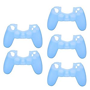 Protective Case Cover Soft Texture Non‑Slip for PS4 Game Machine(Blue)