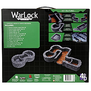 WizKids Warlock Tiles: Expansion – 1 in. Dungeon Angles & Curves