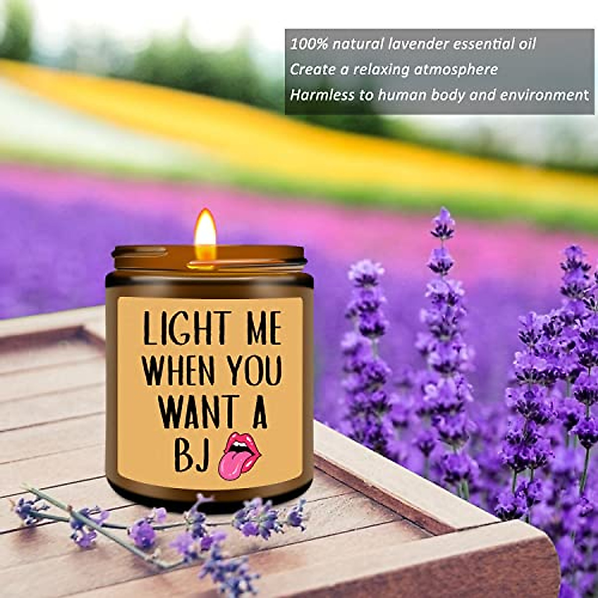 Birthday Gifts for Men, Light Me When You Want A BJ Candle - Funny Gifts for Men, Valentines Day Gifts for Him, Naughty Fathers Day Anniversary Engagement Gifts for Husband,Fiance, Best Friends Gifts