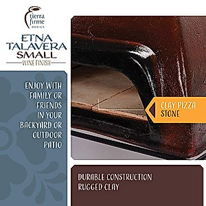 Tierra Firme HTN-018-N Etna Talavera Wood-Fired Outdoor Pizza Oven, Wine