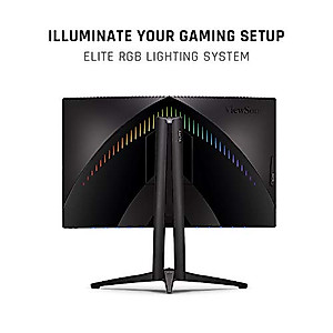 ViewSonic XG270QC 27 Inch Curved 1440p 1ms 165Hz Gaming Monitor with FreeSync Premium Pro, VESA Display HDR400 and Advanced Ergonomics for Esports