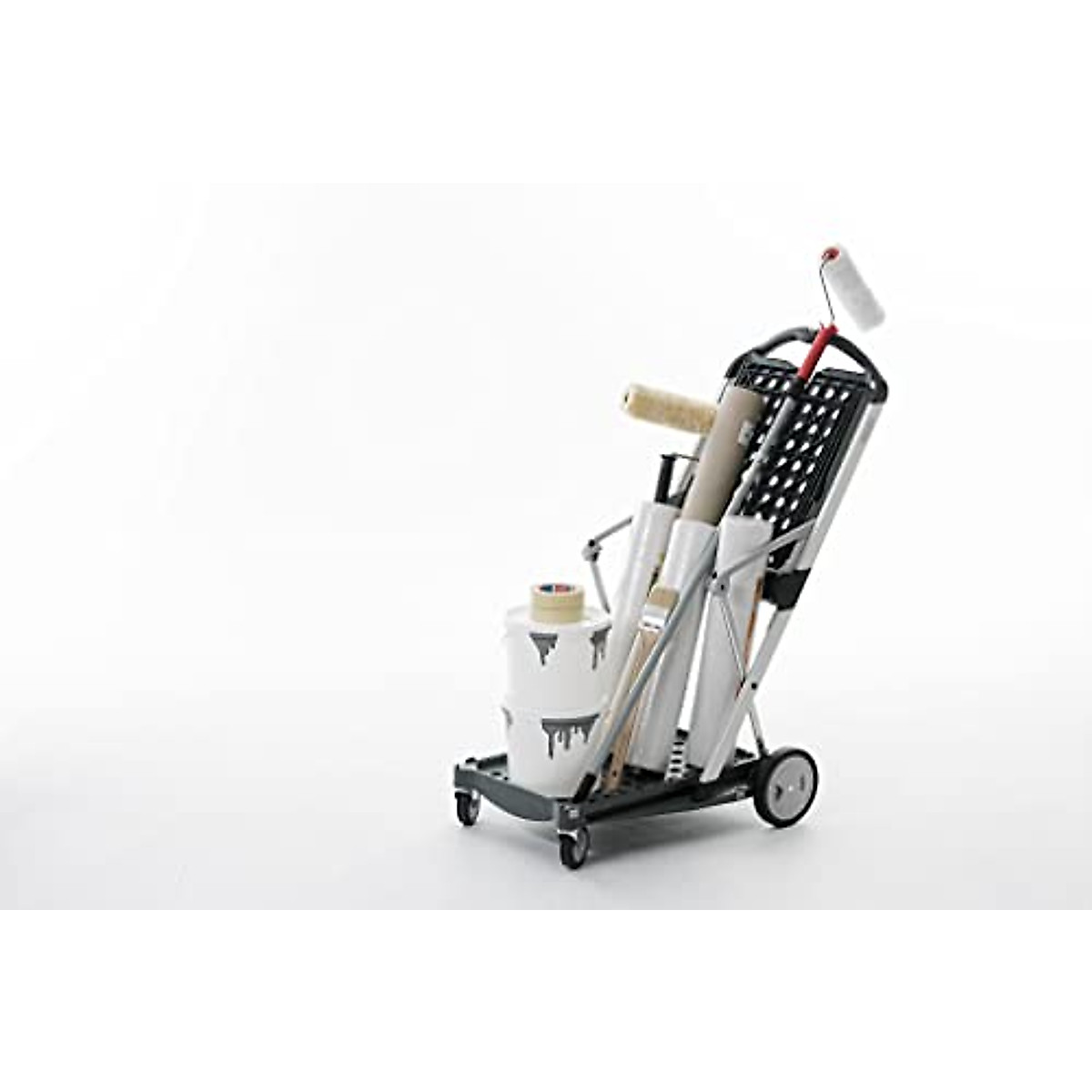 CLAX® The Original | Made in Germany | Multi use Functional Collapsible Carts | Mobile Folding Trolley | Shopping cart with Storage Crate | Platform Truck (Grey)