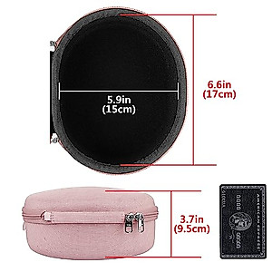 Geekria NOVA Headphones Case Compatible with Beats Studio Pro, Studio 3 Wireless, Studio 2, Executive Headphones, Replacement Hard Shell Travel Carrying Bag with Cable Storage (Pink)