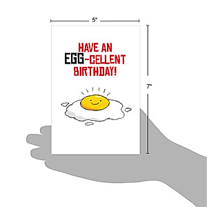 The Best Card Company - Hilarious Birthday Puns Notecard with Envelope, 5x7 Inch, Multicolored, No Batteries Required