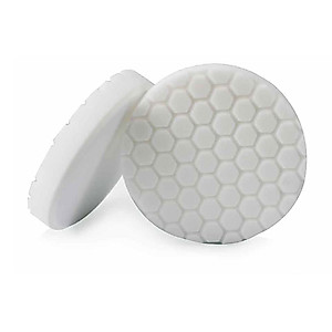 Chemical Guys BUFX_104HEX4 BUFX_104_HEX4 Hex-Logic Light-Medium Polishing Pad, White (4.5 Inch Pad made for 4 Inch backing plates)
