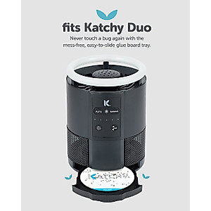 Katchy Indoor Fly Trap - Catcher & Killer for Mosquito, Gnat, Moth, Fruit Flies - Non-Zapper Traps for Buzz-Free Home (8-Pack Glue Boards for Duo Model, White)