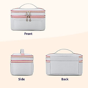 Damero Wearable Breast Pump Bag Compatible with Elvie and Momcozy Breast Pump, Carrying Bag for Wearable Breast Pump and Accessories, Light-Gray Pink