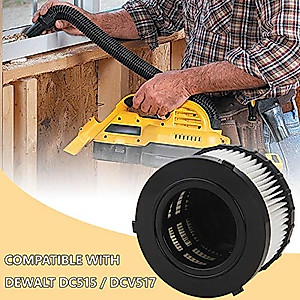 A-KARCK DC5151H Replacement Filter 2 Pack Compatible with DeWalt DC5151H DC515 DCV517 Wet Dry Vacuum