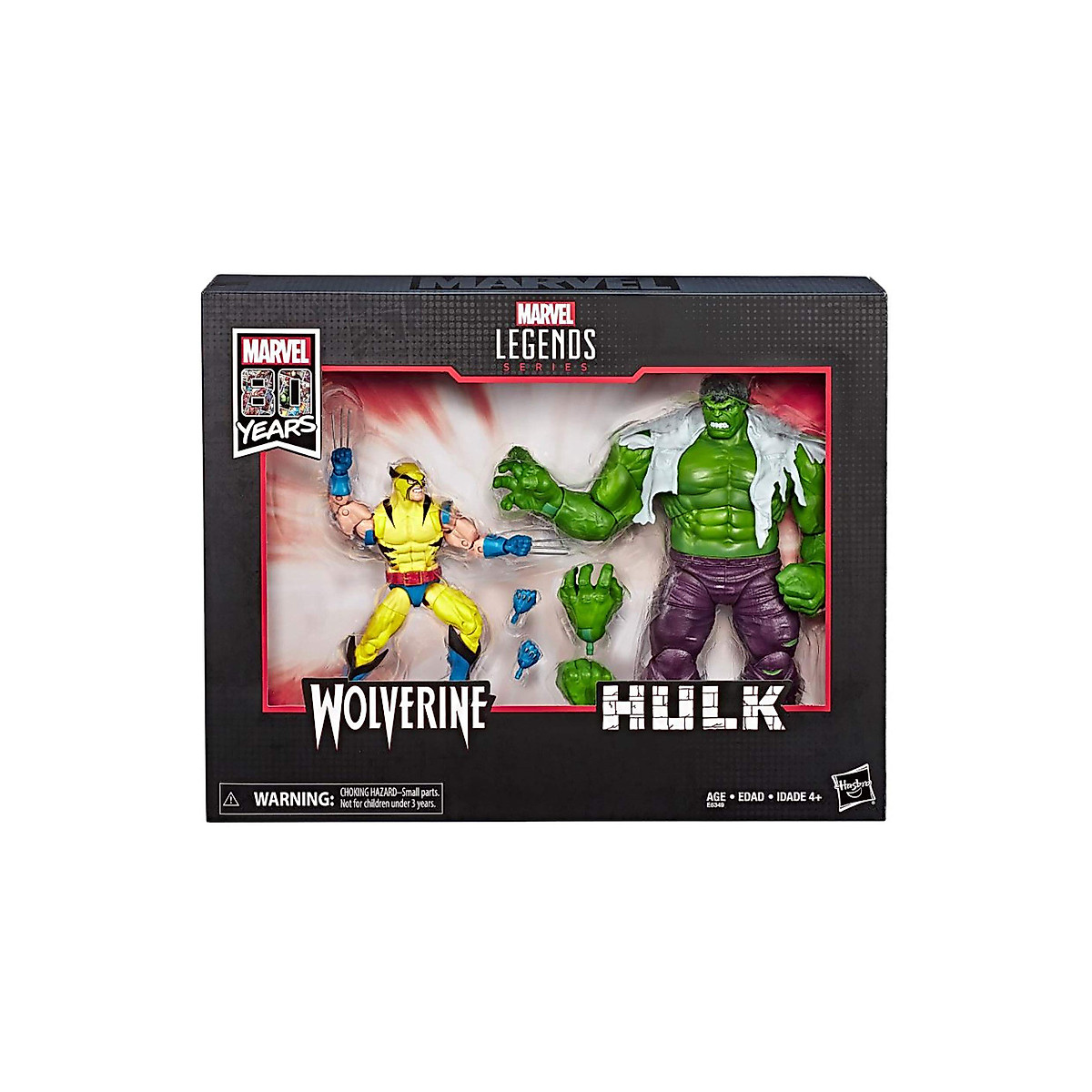 Marvel Legends 80th Anniversary Wolverine and Hulk 6-Inch Action Figures - Exclusive