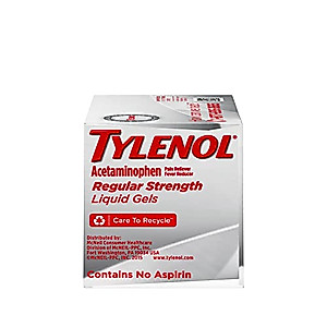 Tylenol Regular Strength Liquid Gels with 325 mg Acetaminophen, Pain Reliever & Fever Reducer, 90 ct