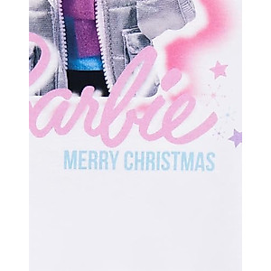 Barbie Christmas T-Shirt Womens Ladies Merry Christmas White Top