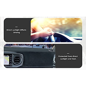 auovo Dashboard Cover Mat Compatible with Toyota Tacoma 2016 2017 2018 2019 2020 2021 2022 2023 Anti-Slip Dash Cover Dash Carpet Cover Sunshield Protector