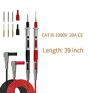 Makeronics 41-in-1 Electrical Multimeter Test Lead Kit Compatible with Fluke Digital Multimeter | Carrying Case | Hanging Strap | Replaceable Precision Probes for Digital Electrical Testing