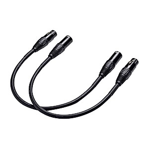 Suanqi XLR Cable XLR Adapter Cable XLR to XLR Microphone Cable, 3-Pin Female to 3-pin Male Balanced Shielded XLR Cable (6in)