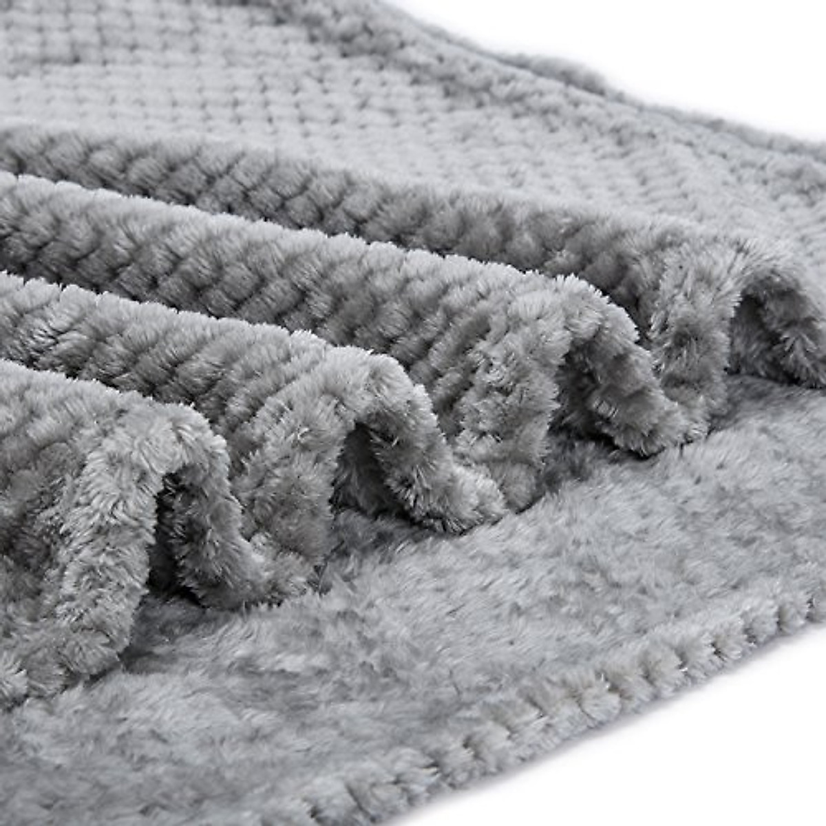 Fuzzy Blanket or Fluffy Blanket for Baby, Soft Warm Cozy Coral Fleece Toddler, Infant or Newborn Receiving Blanket for Crib, Stroller, Travel, Decorative (28Wx40L, XS-Flint Gray)